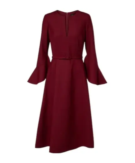 Oscar De La Renta Wool Midi Dress