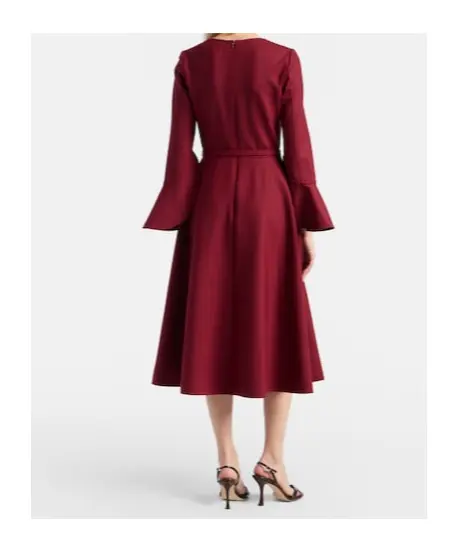 Oscar De La Renta Wool Midi Dress
