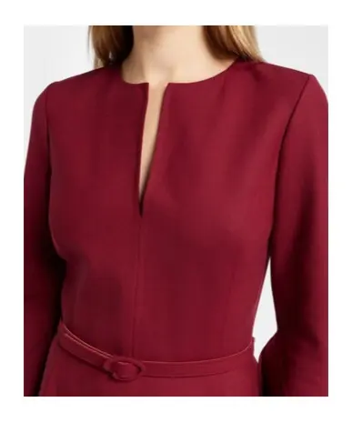 Oscar De La Renta Wool Midi Dress