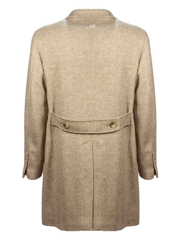 Tagliatore Herringbone Single-breasted Coat