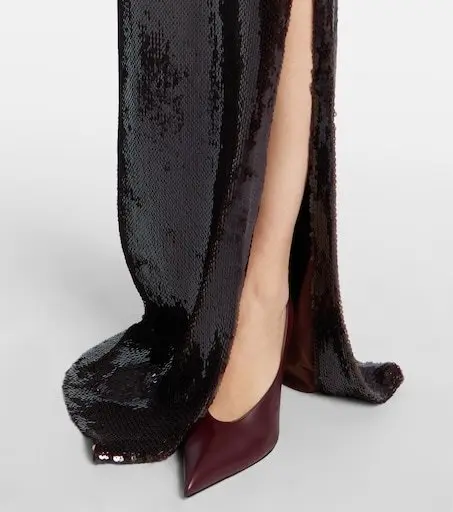 RODARTE Floral-appliqué Sequined Gown