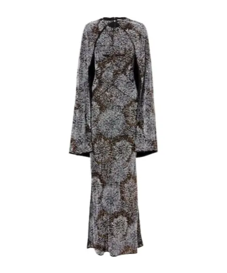 Rabanne Embellished Caped Gown