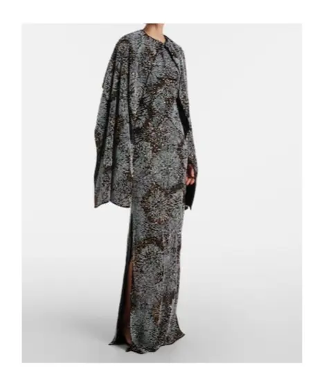 Rabanne Embellished Caped Gown