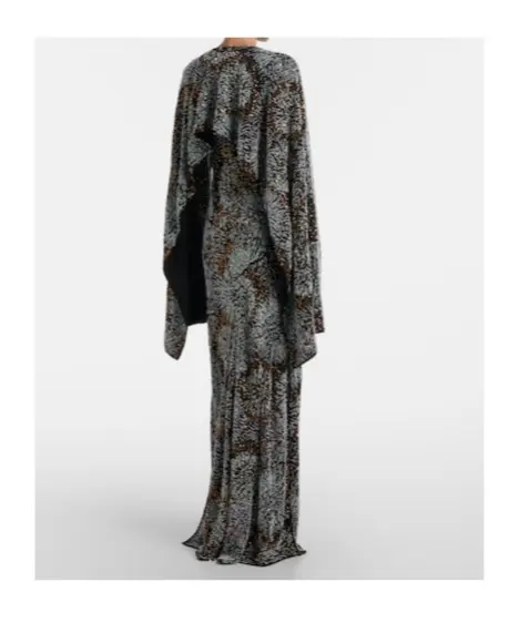 Rabanne Embellished Caped Gown
