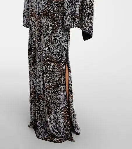 Rabanne Embellished Caped Gown