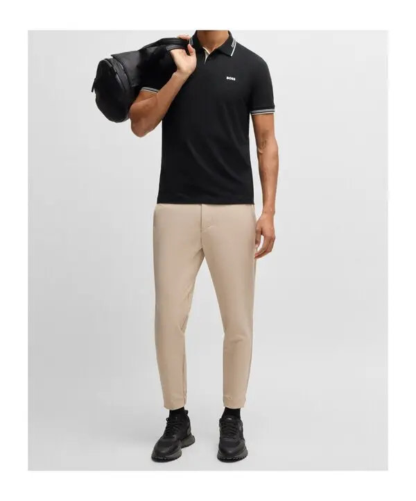 Hugo Boss Stripe Detailed Slim-fit Polo Shirt