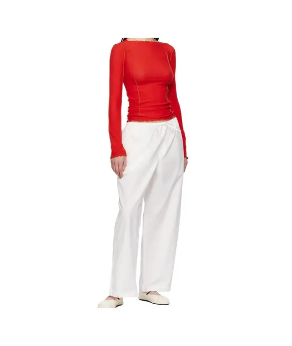 BASERANGE Drawstring Straight Trousers
