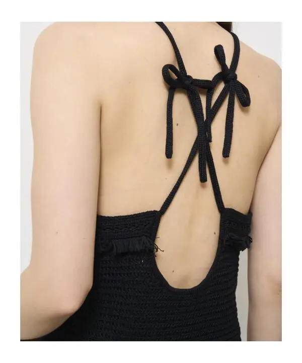 Isabel Marant Étoile Araliane Knitted Top With Fringe And Back Ties