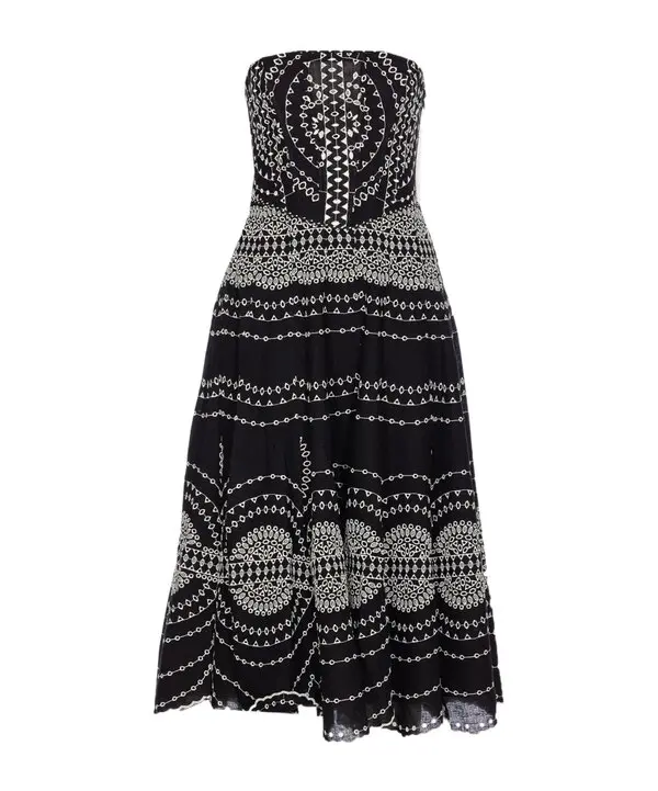 Charo Ruiz Ibiza Strapless Midi Dress - Black