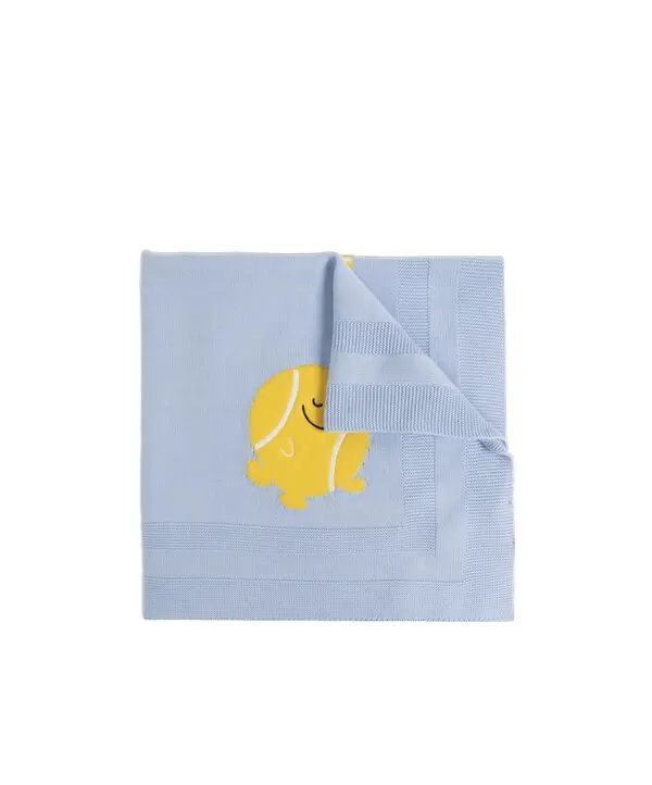 Stella McCartney Intarsia-knit Blanket - Blue