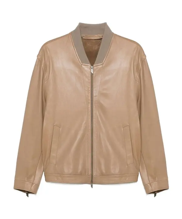 SALVATORE SANTORO Long-sleeved Leather Jacket