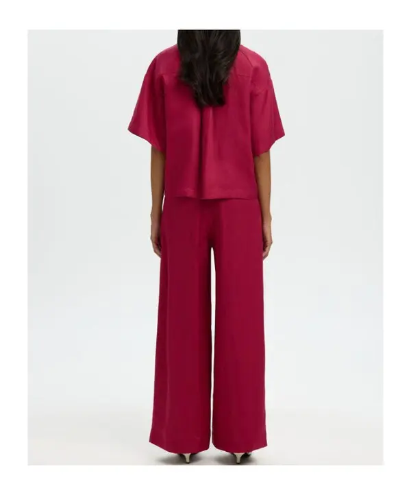 SELECTED Short Sleeved Linen-blend Shirt