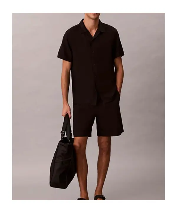 Calvin Klein Camp Collar Linen Shirt
