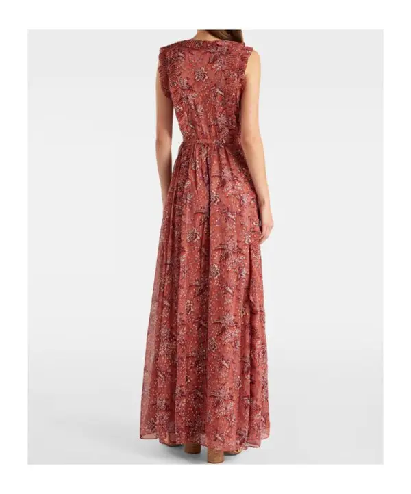 Ulla Johnson Aida Ruffled Silk-blend Chiffon Maxi Dress