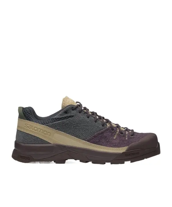 SALOMON X-alp Suede Lace-up Sneakers - Black