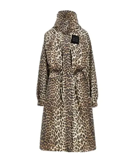 GANNI Leopard Parka Coat