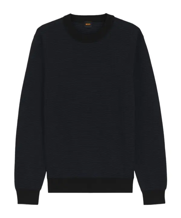 Hugo Boss Crew Neck Long Sleeve Sweater - Black