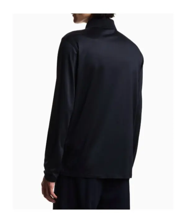 Emporio Armani Long-sleeve Polo Shirt - Navy Blue