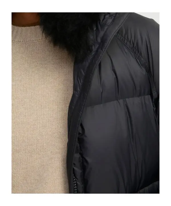 YVES SALOMON Lambshearling-hooded Down Jacket
