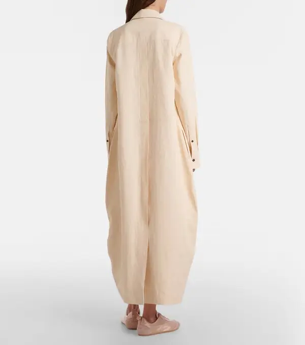 JIL SANDER Oversized Linen Shirt Dress