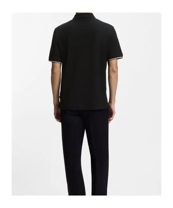 Hugo Boss Zipped Ribbed Polo Shirt