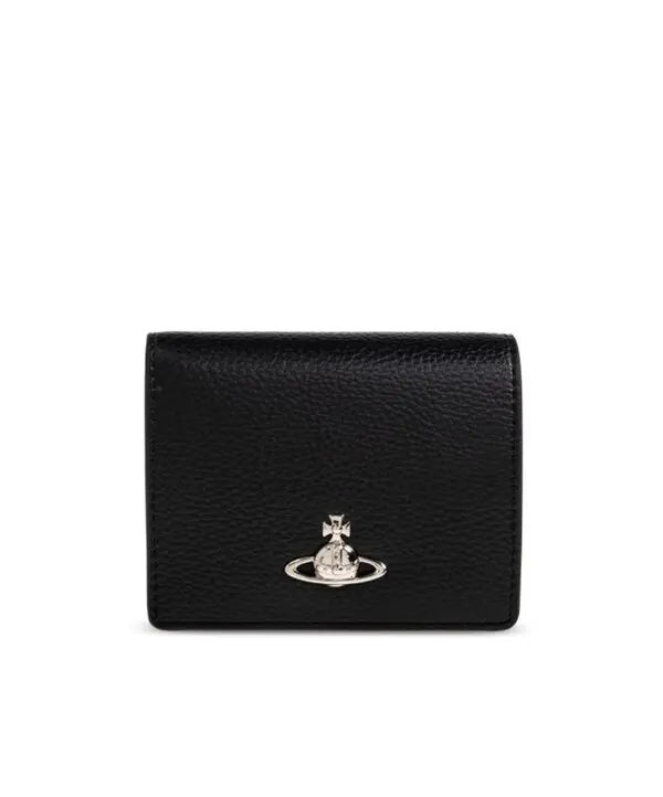 VIVIENNE WESTWOOD Orb Plaque Bi-fold Wallet - Black