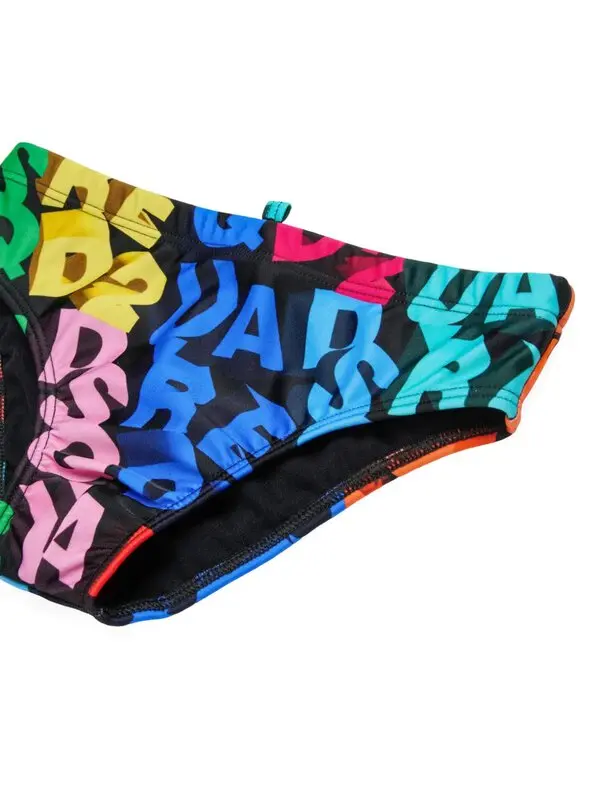 Dsquared2 Logo Print Swim Briefs