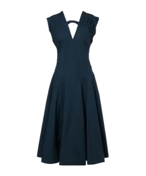 Proenza Schouler Manoela Cotton-blend Midi Dress - Black