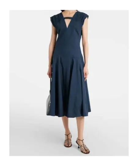 Proenza Schouler Manoela Cotton-blend Midi Dress - Black