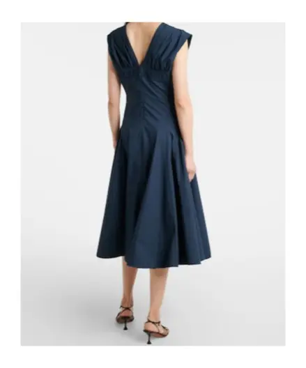 Proenza Schouler Manoela Cotton-blend Midi Dress - Black