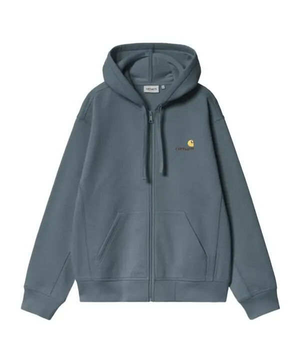 Carhartt Work In Progress Hooded American Script Jacket - Office Blue