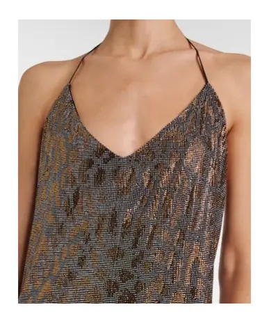 Roberto Cavalli Beaded Halterneck Slip Dress