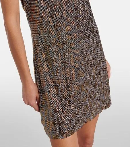 Roberto Cavalli Beaded Halterneck Slip Dress