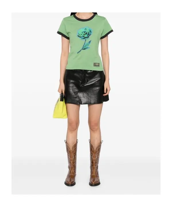 GANNI Graphic Printed Crewneck T-shirt