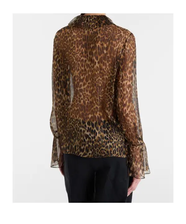 NILI LOTAN Leopard Print Shirt