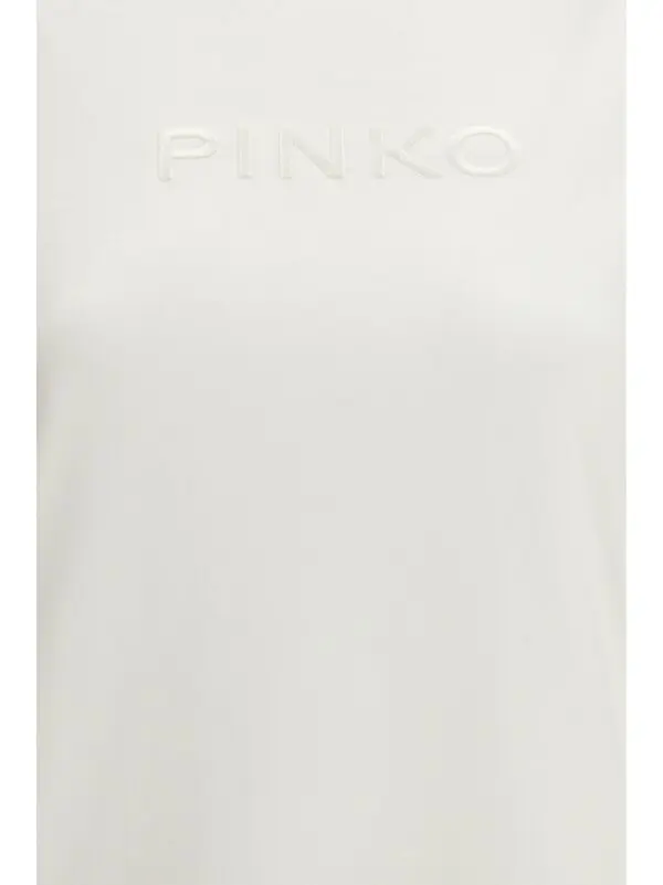 Pinko Logo Embossed Short Sleeve T-shirt