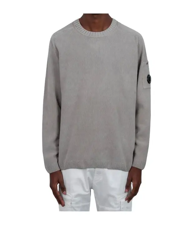 C.P. COMPANY Logo Crew Neck Knit Sweater