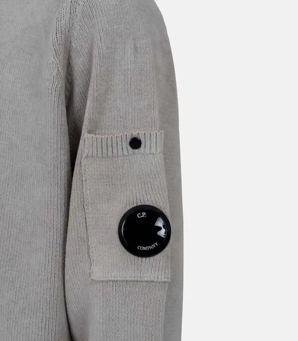C.P. COMPANY Logo Crew Neck Knit Sweater