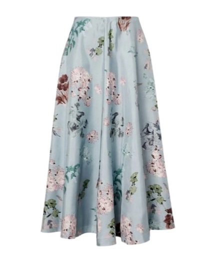 Altuzarra Varda Floral Silk Midi Skirt - Green