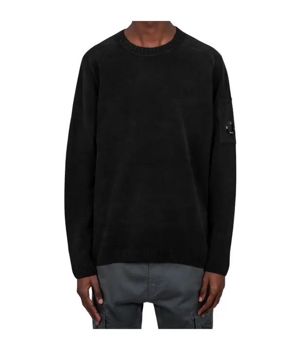C.P. COMPANY Logo Crew Neck Knit Sweater