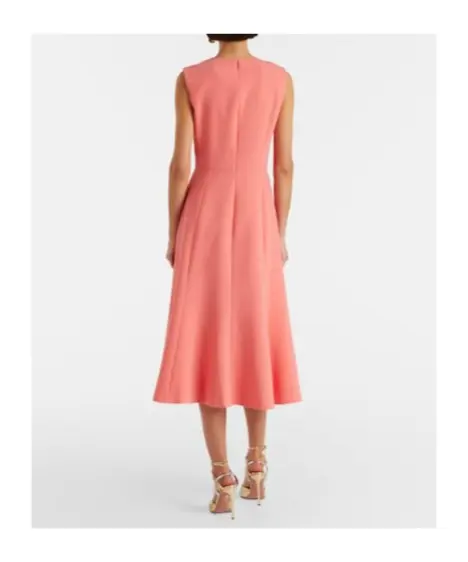 Carolina Herrera Embroidered Floral Midi Dress