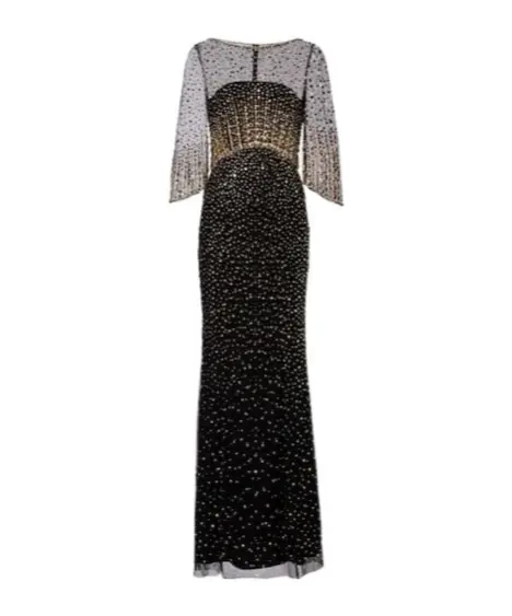 Jenny Packham Kiya Embellished Gown - Black