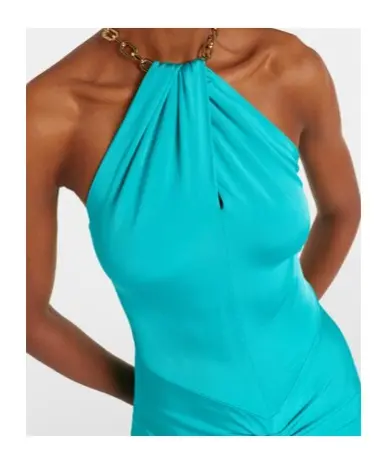 Carolina Herrera Halterneck Ruched Jersey Gown