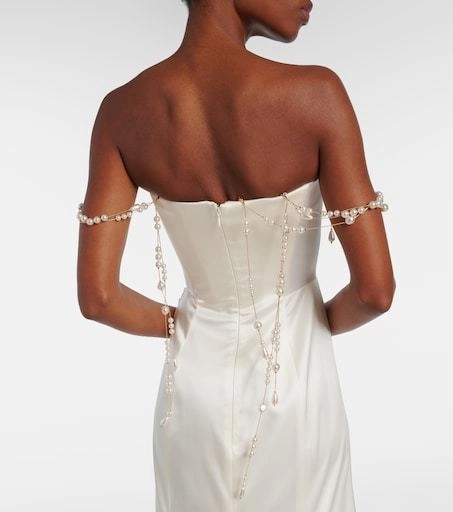 VIVIENNE WESTWOOD Bridal Gown With Faux Pearl Embellishments