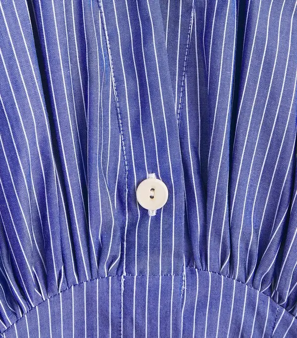Palmer//harding Draped Striped Shirt - Blue