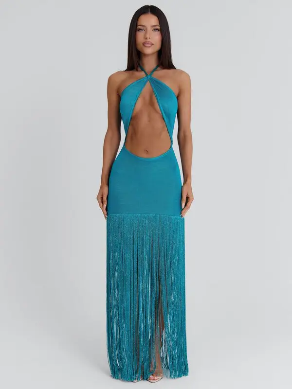 OUTCAST Arrabella Maxi Dress Teal