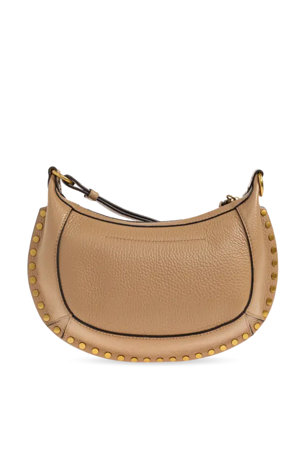 Isabel Marant Étoile Oskan Mono" Textured Leather Hobo Bag With Gold Tone Studs