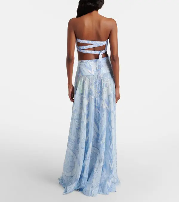 Emilio Pucci Angoli Cotton Maxi Skirt