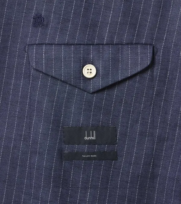 Dunhill Pinstripe Double-breasted Linen Blazer