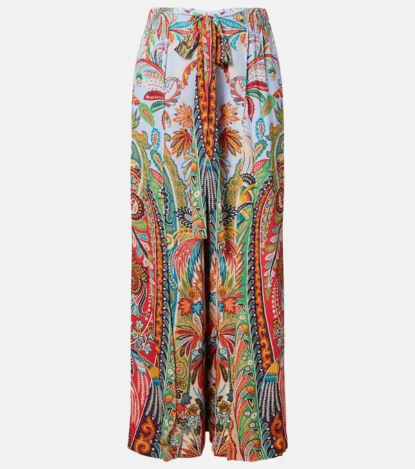 Etro Paisley Wide-leg Pants - Multicoloured